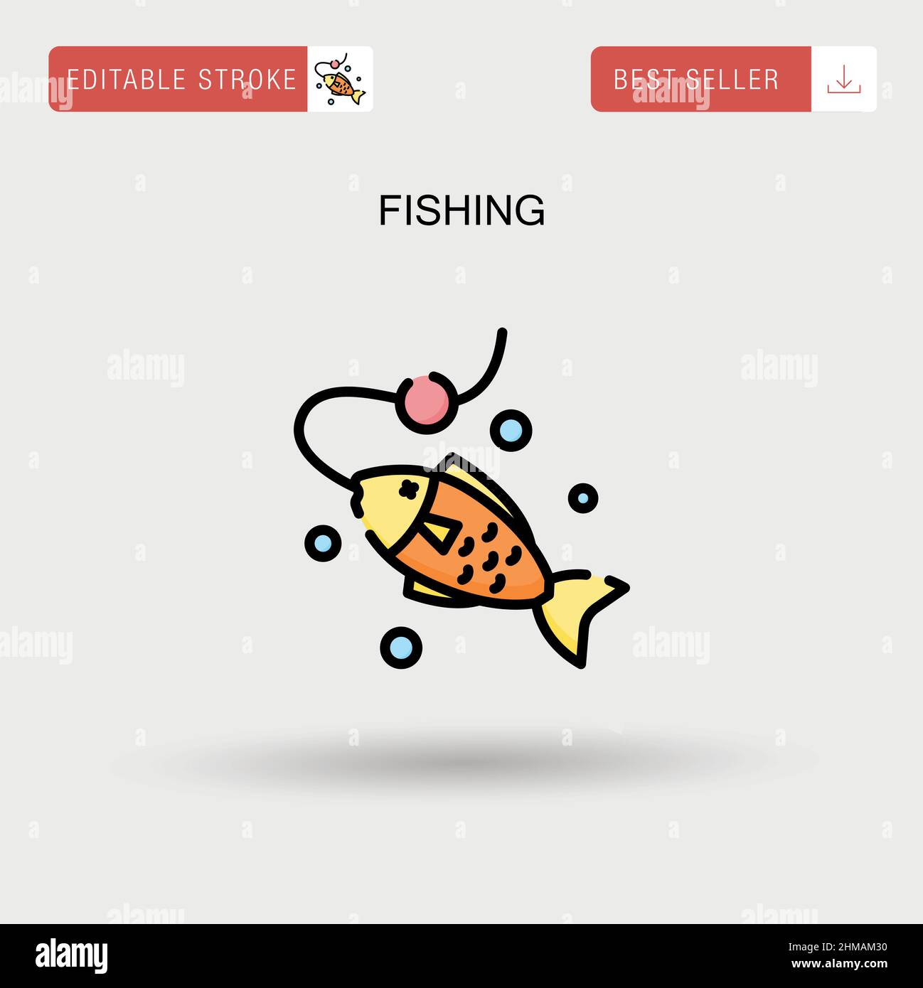Fishing Simple vector icon Stock Vector Image & Art - Alamy