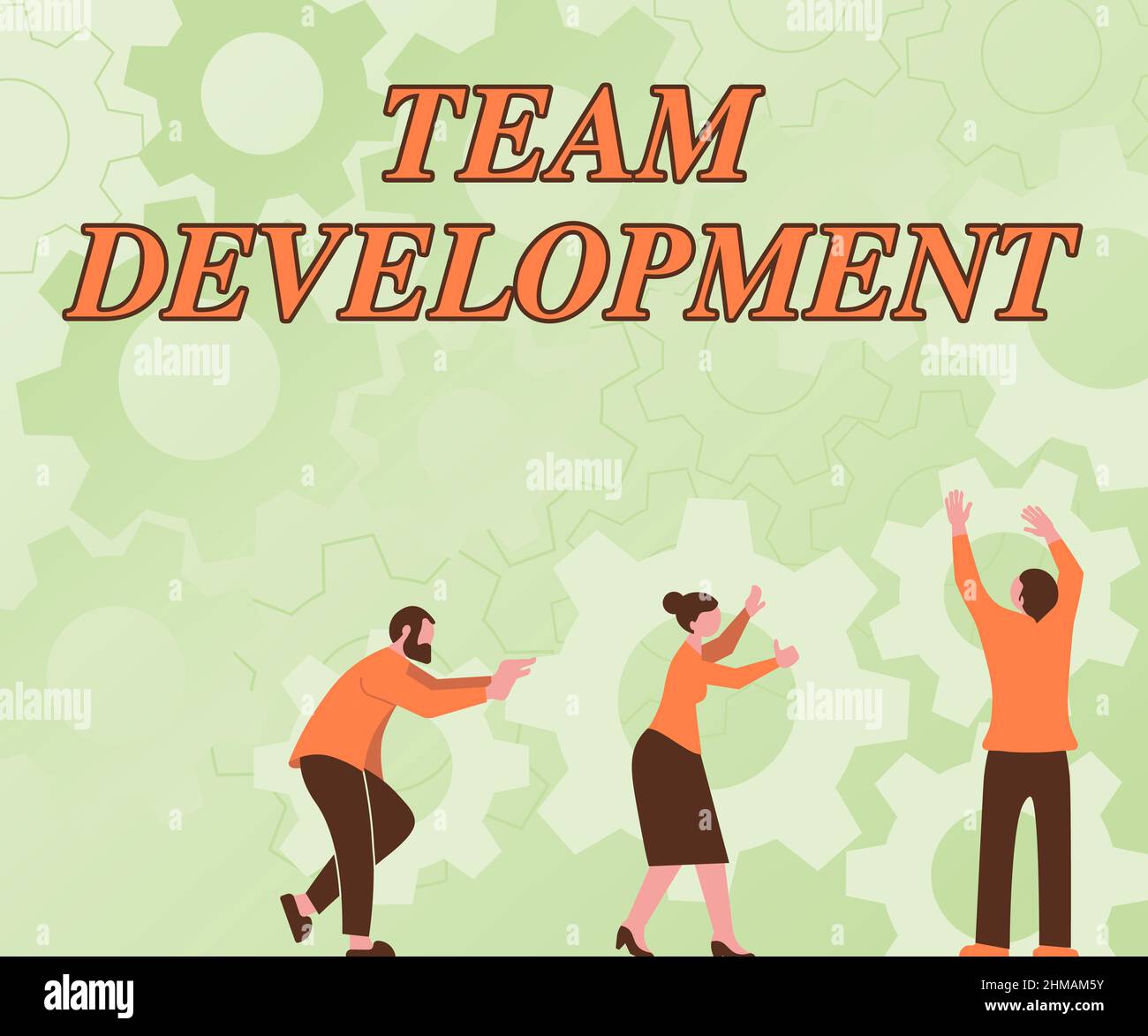 Text caption presenting Team Development. Business approach learn why and how small groups ...