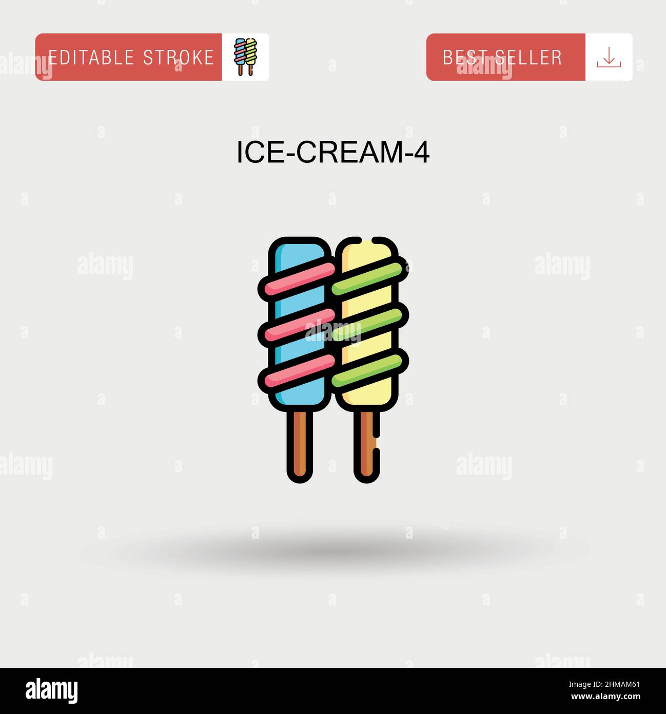 Ice cream cone lemon Stock Vector Images - Alamy