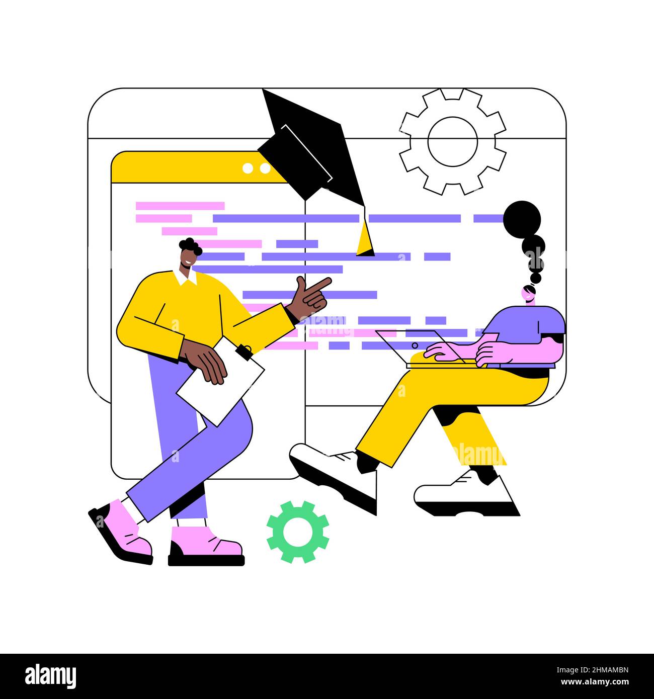 IT management courses abstract concept vector illustration. IT project ...
