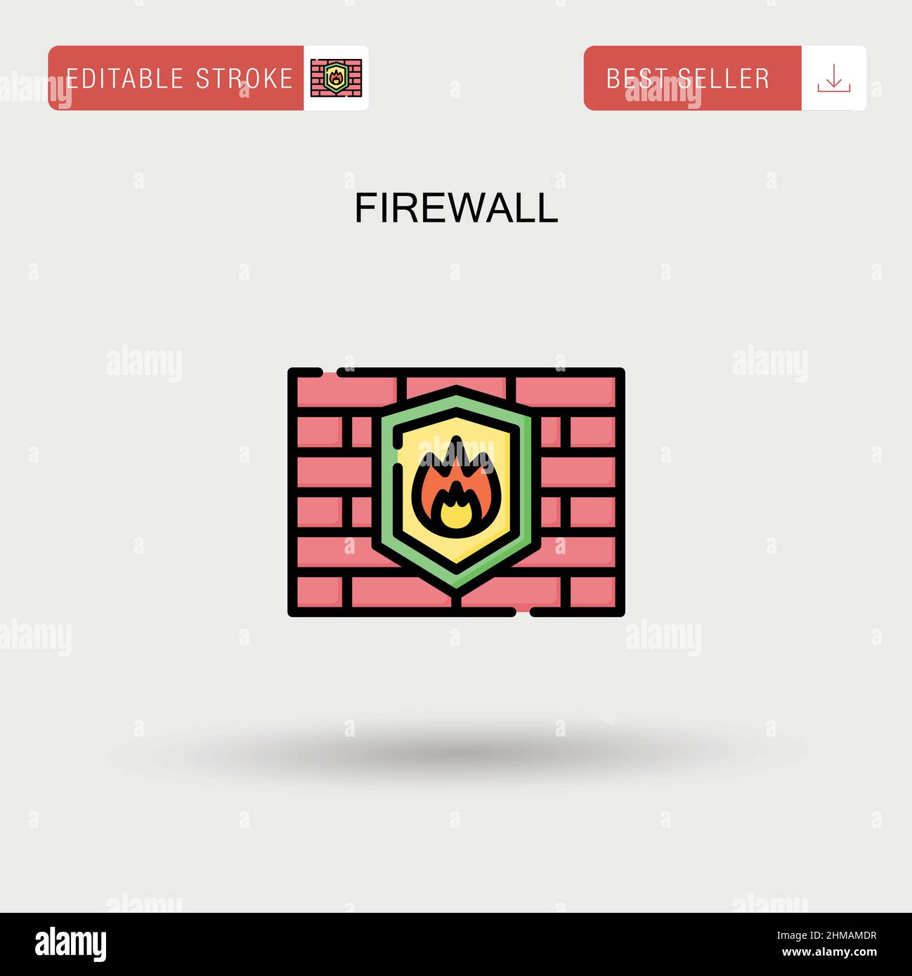 Firewall Simple vector icon Stock Vector Image & Art - Alamy