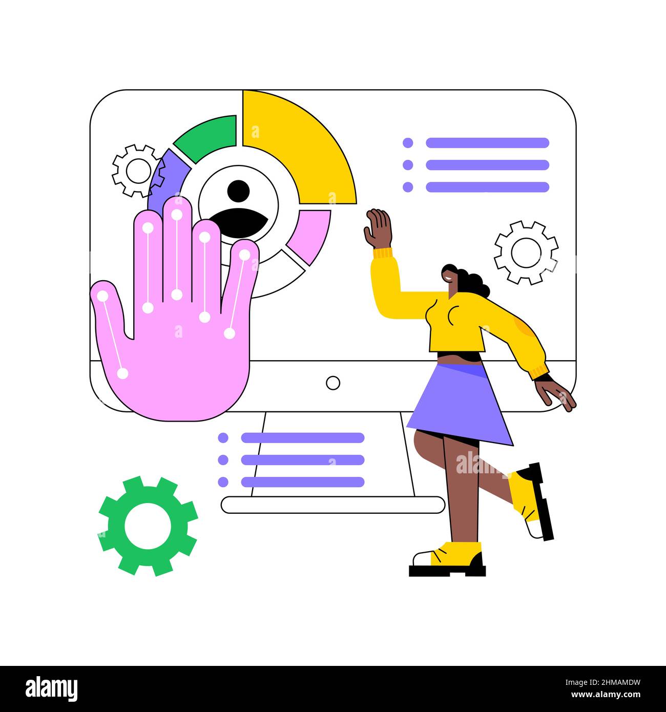 Gesture recognition abstract concept vector illustration. Remote ...