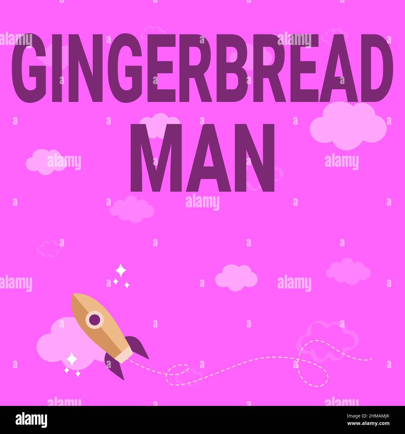 Hand writing sign Gingerbread Man. Concept meaning cookie made of ...