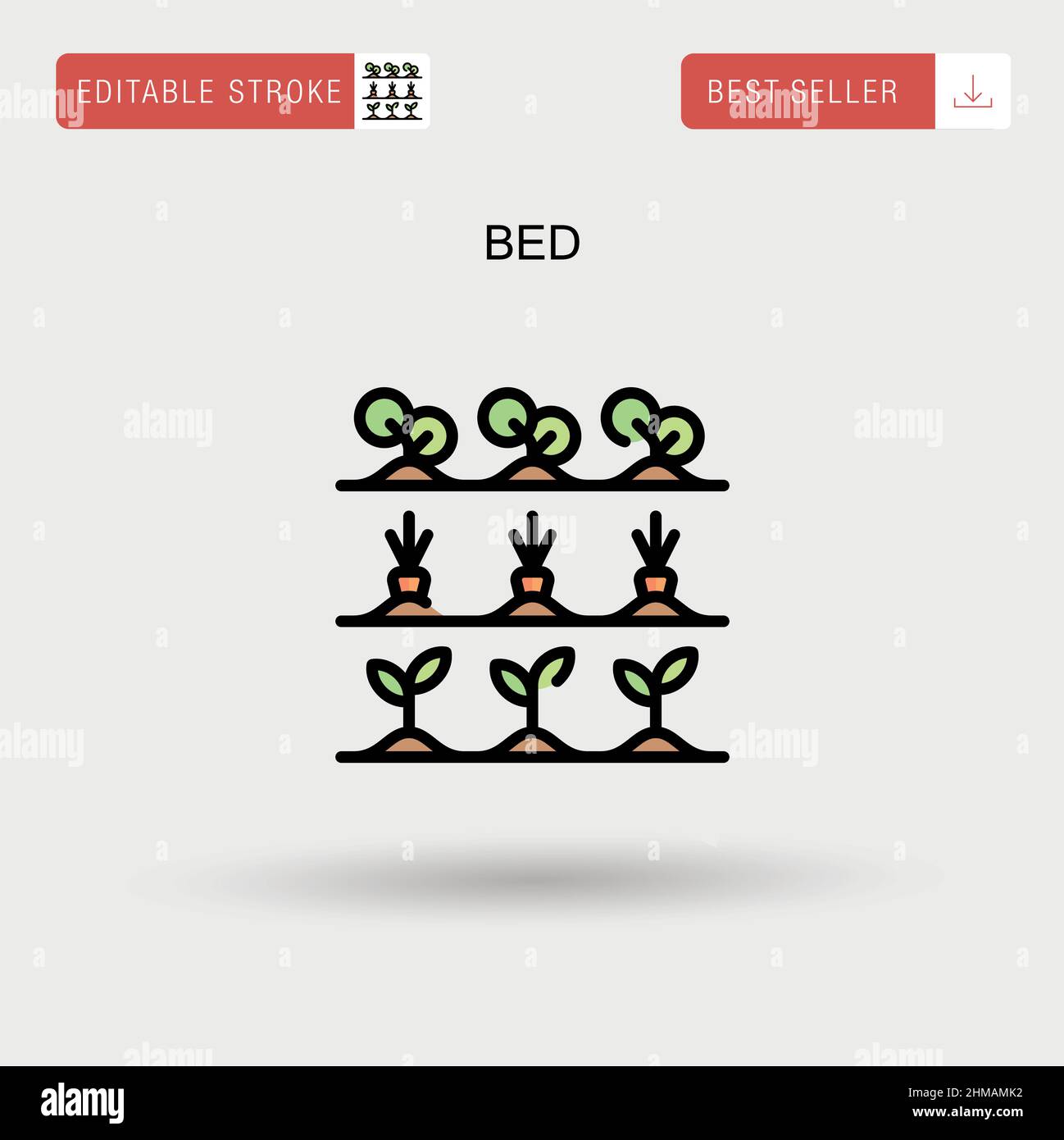 Bed Simple vector icon Stock Vector Image & Art - Alamy
