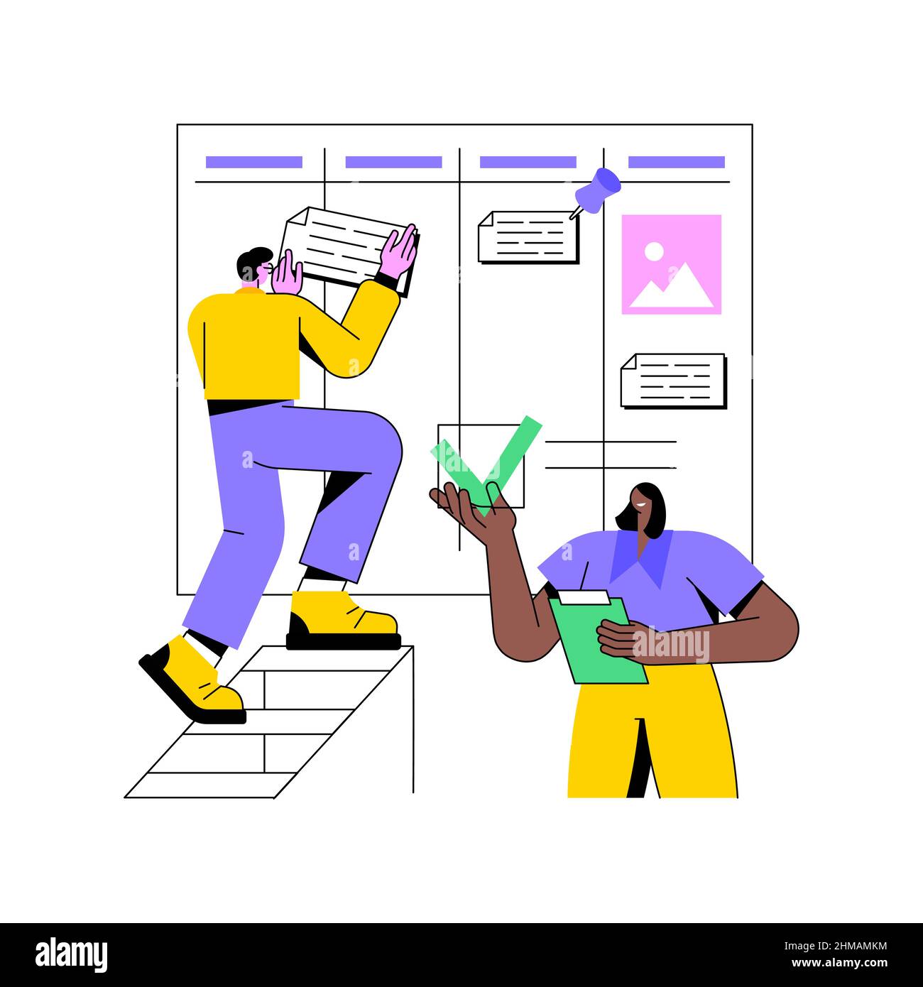 Task management abstract concept vector illustration. Project manager ...