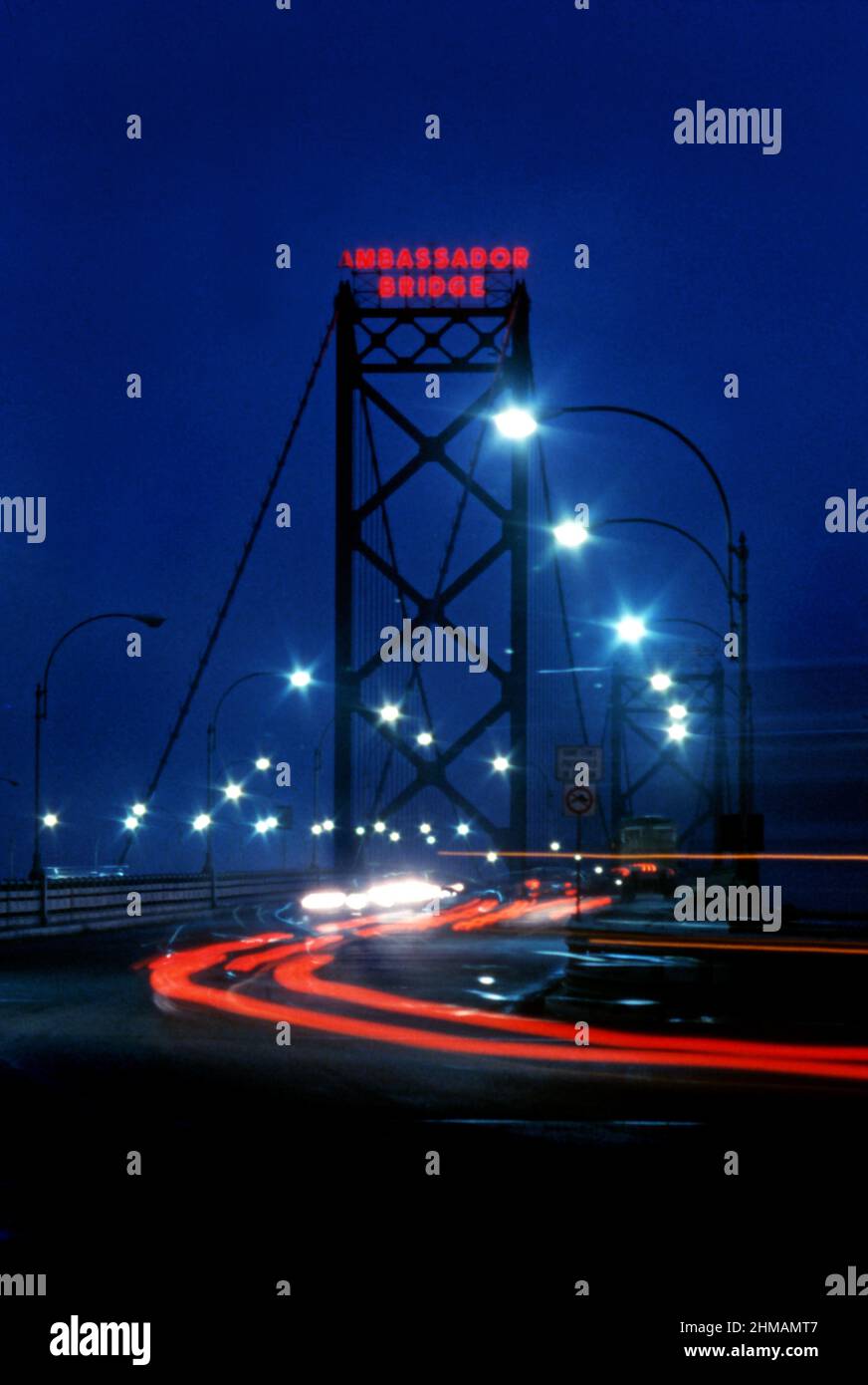 Ambassador Bridge, between Detroit, Michigan and Windsor, Ontario ...