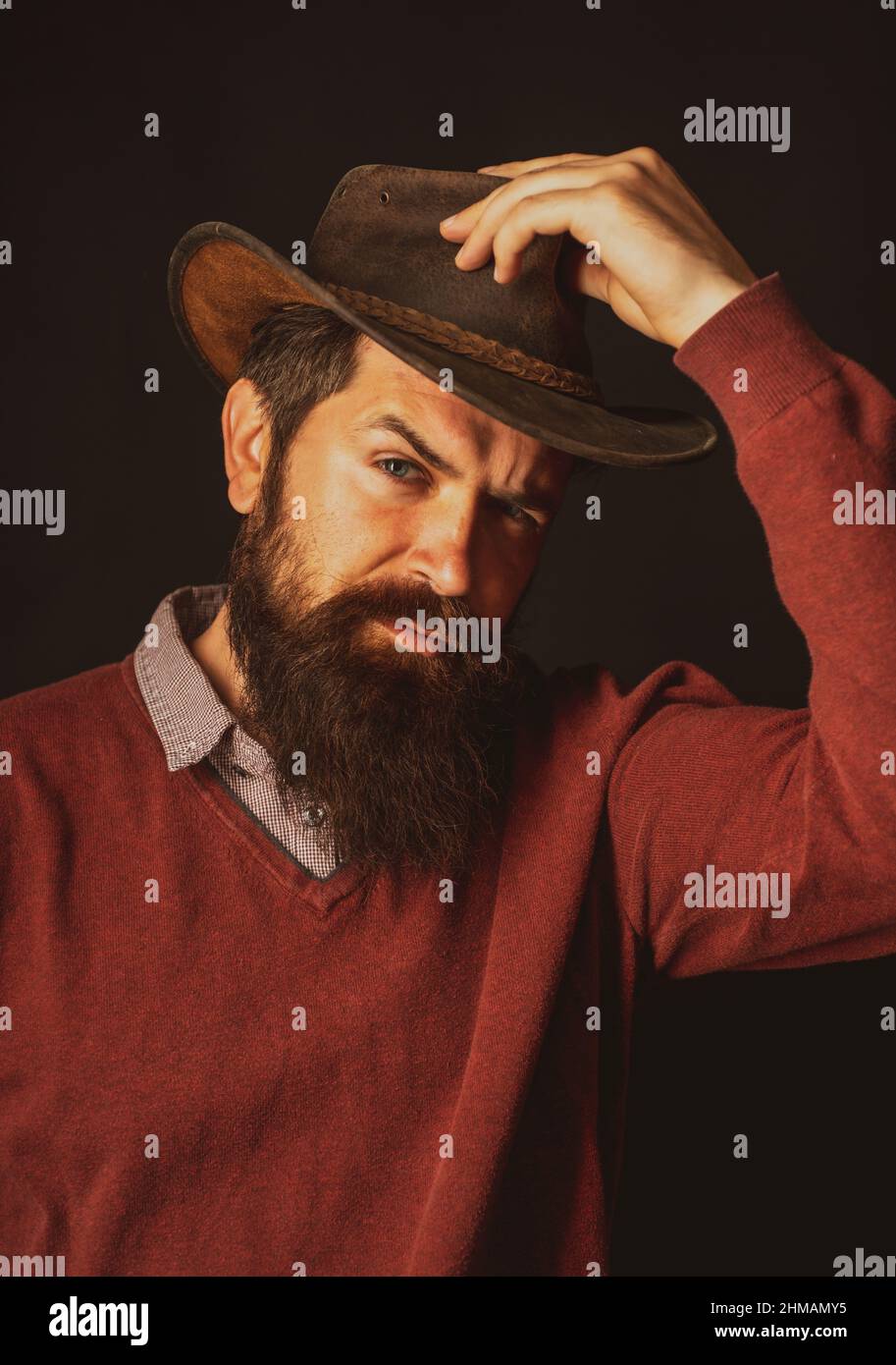 Pensive cowboy hi-res stock photography and images - Alamy