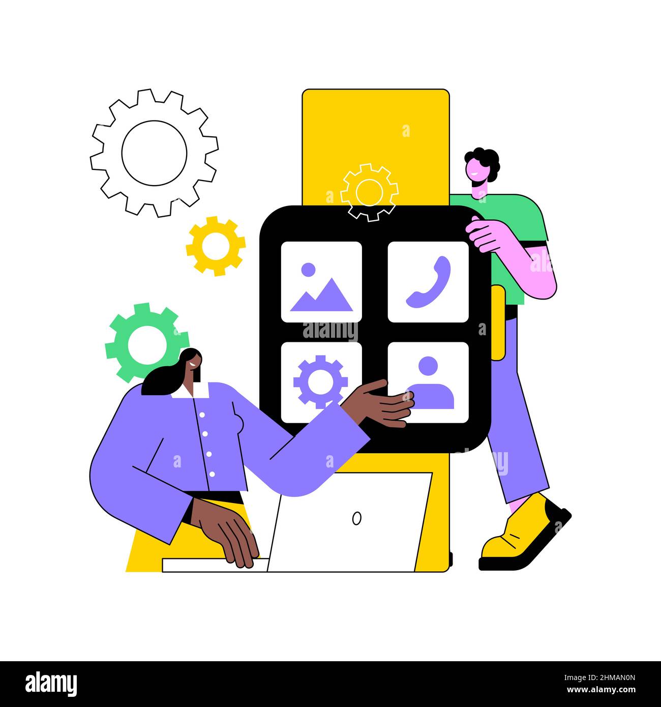 Smartwatches mobile apps development abstract concept vector ...