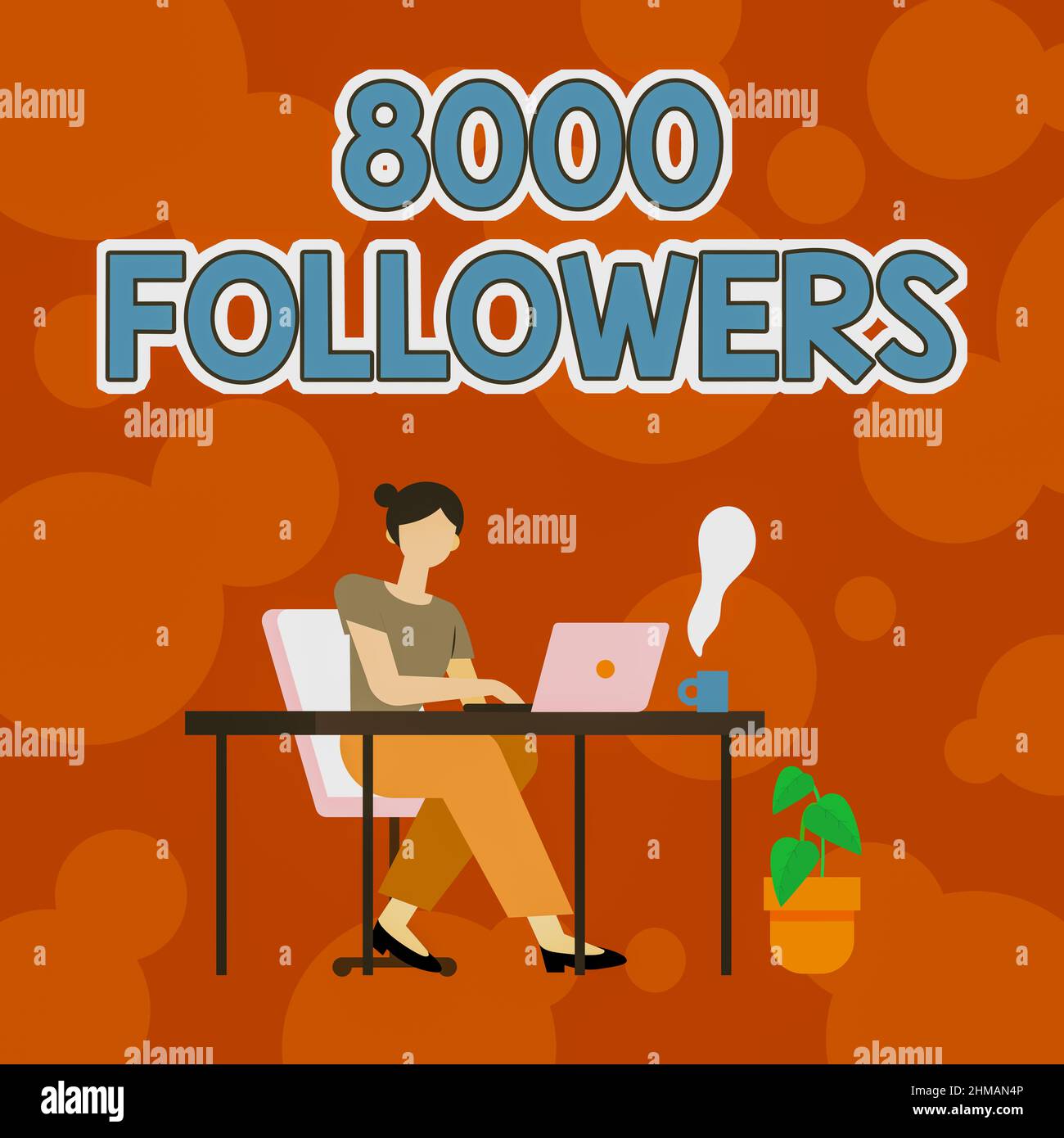 Conceptual caption 8000 Followers. Business approach number of ... Conceptual caption 8000 Followers. Business approach number of ...
