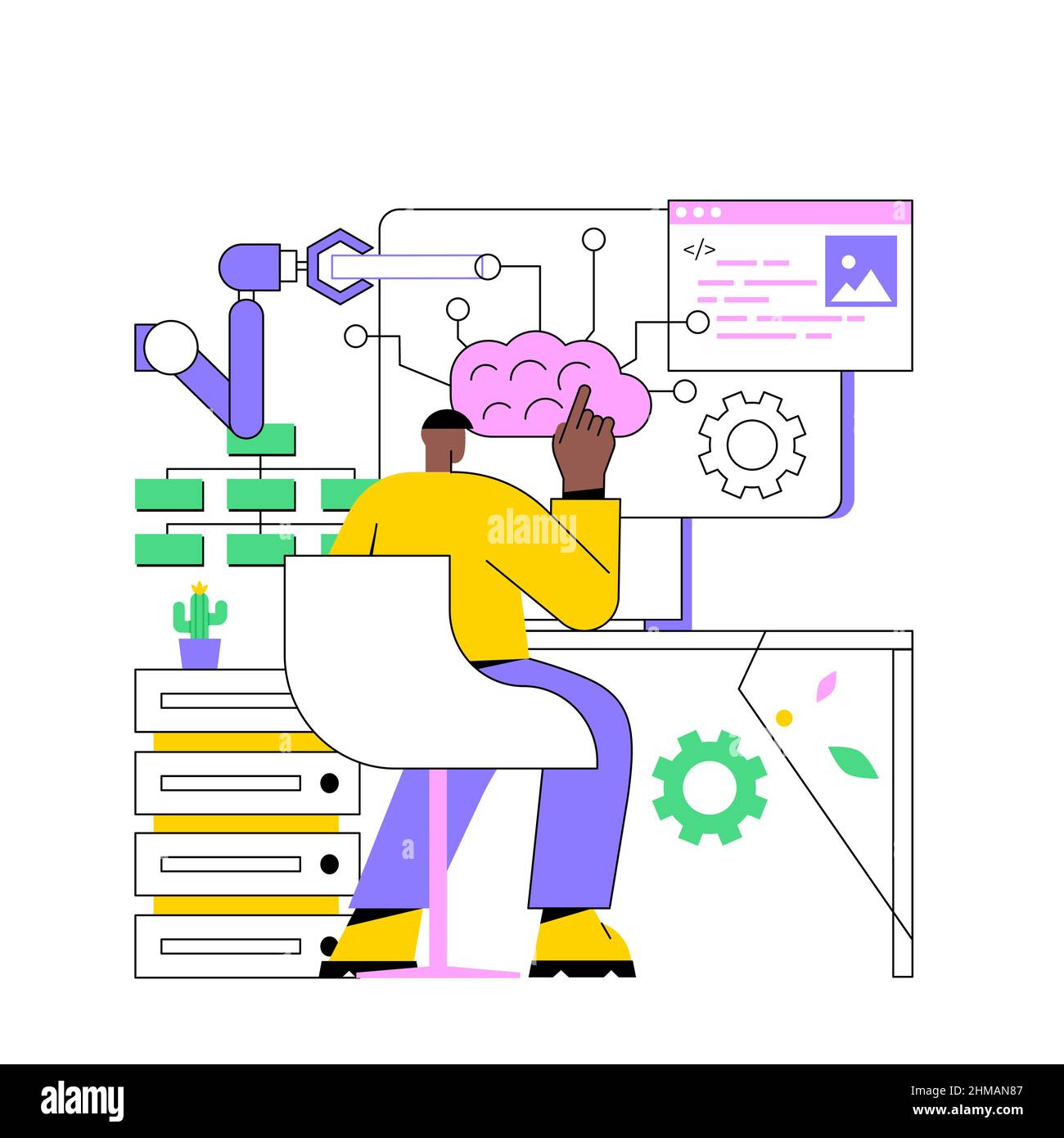 Business process automation abstract concept vector illustration. BPA ...