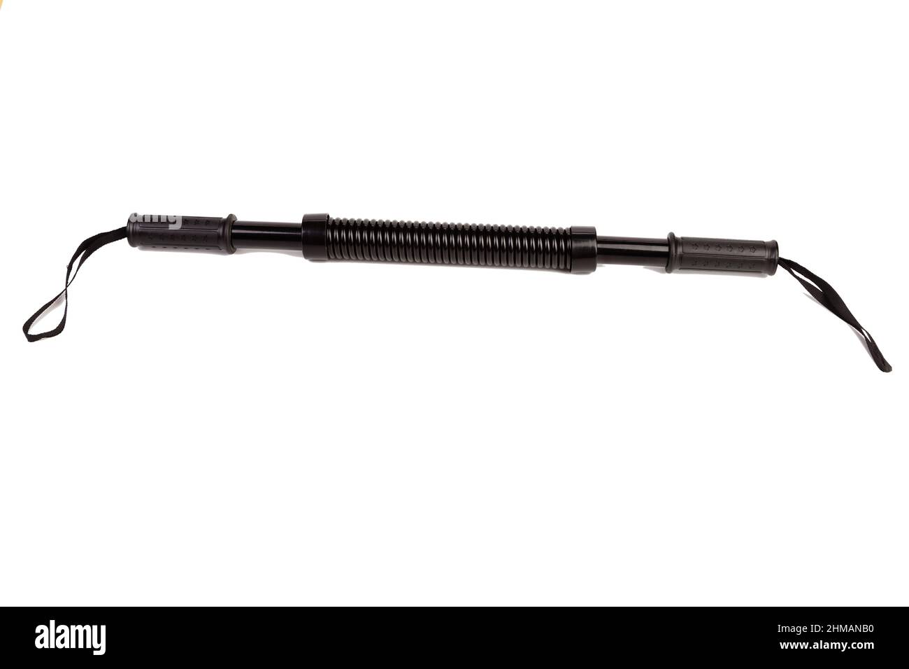 Metal spring arm expander in black. Isolated over white background ...