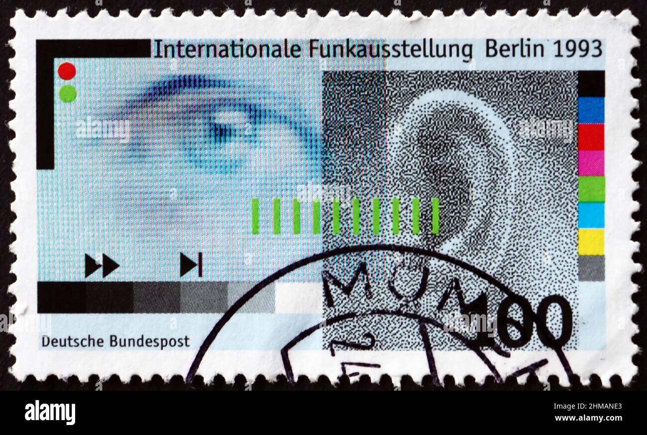GERMANY - CIRCA 1993: a stamp printed in Germany shows eye and ear ...