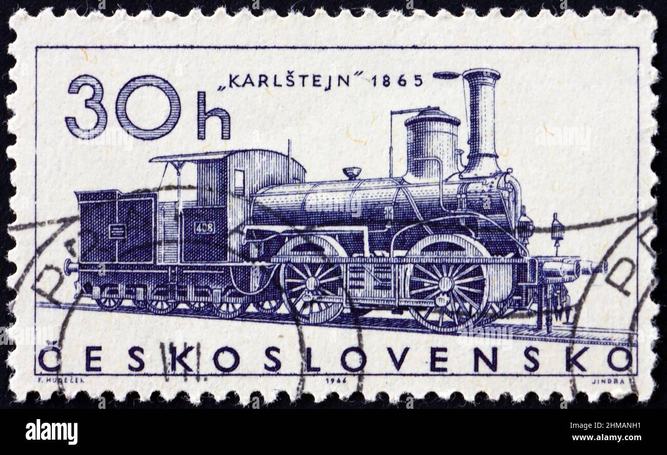 CZECHOSLOVAKIA - CIRCA 1966: a stamp printed in Czechoslovakia shows ...