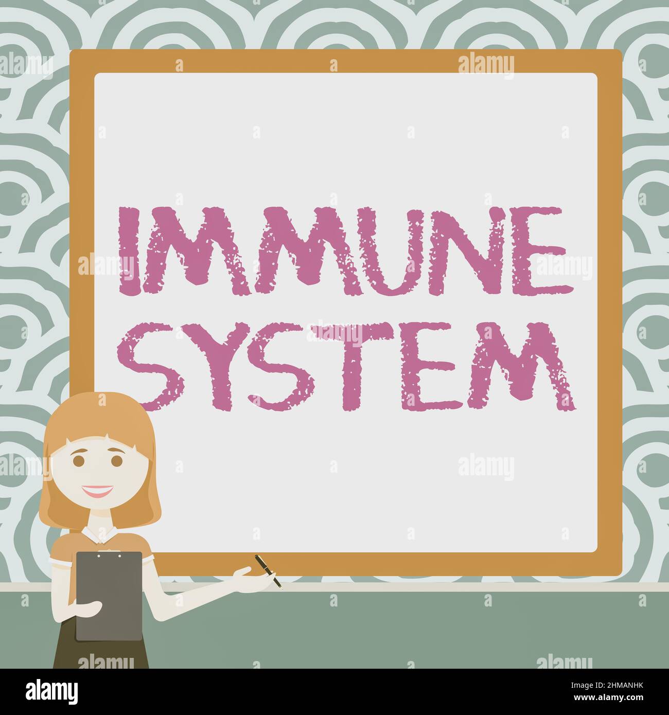 Handwriting text Immune System. Business idea host defense system ...