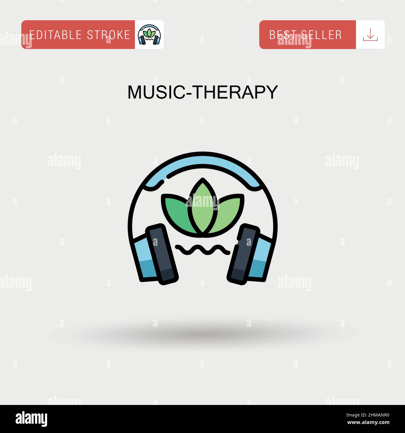 Music-therapy Simple vector icon Stock Vector Image & Art - Alamy