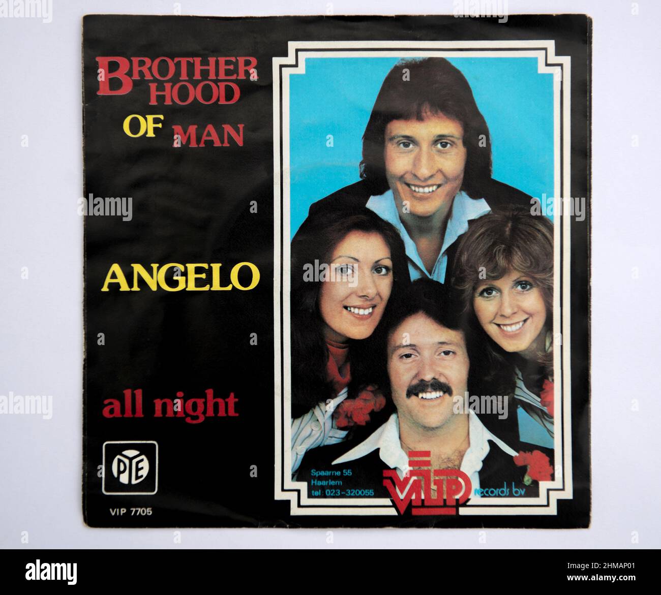 Picture cover of the seven inch single version of Angelo by Brotherhood ...