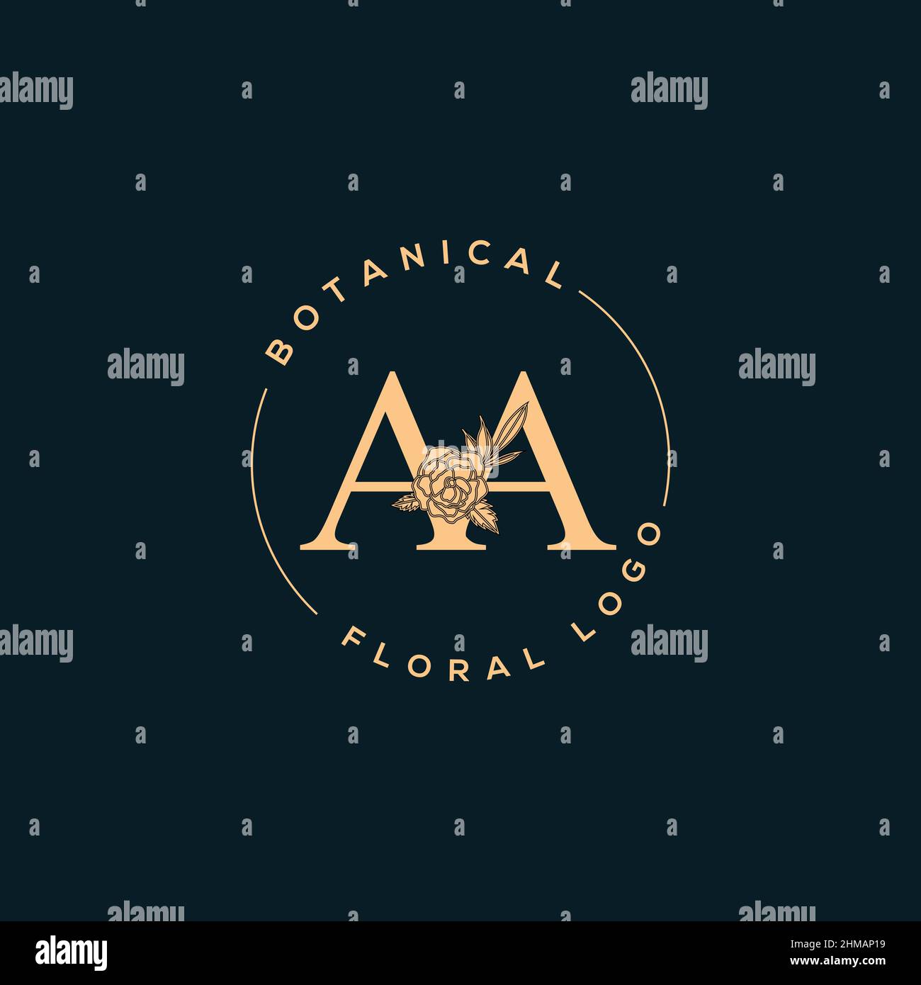 Initial AA letter luxury beauty flourishes ornament monogram logo Stock ...