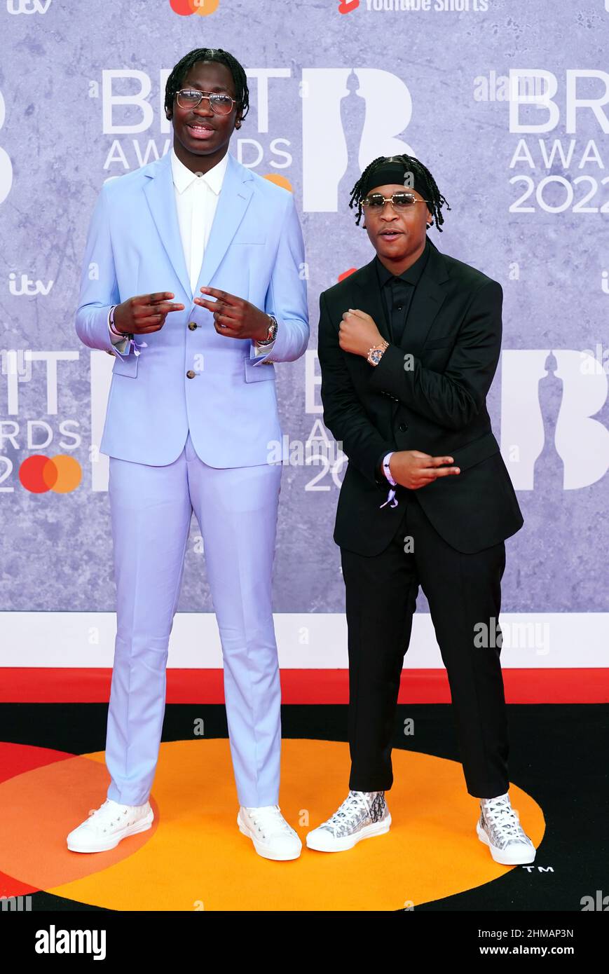 A1 and J1 attending the Brit Awards 2022 at the O2 Arena, London ...