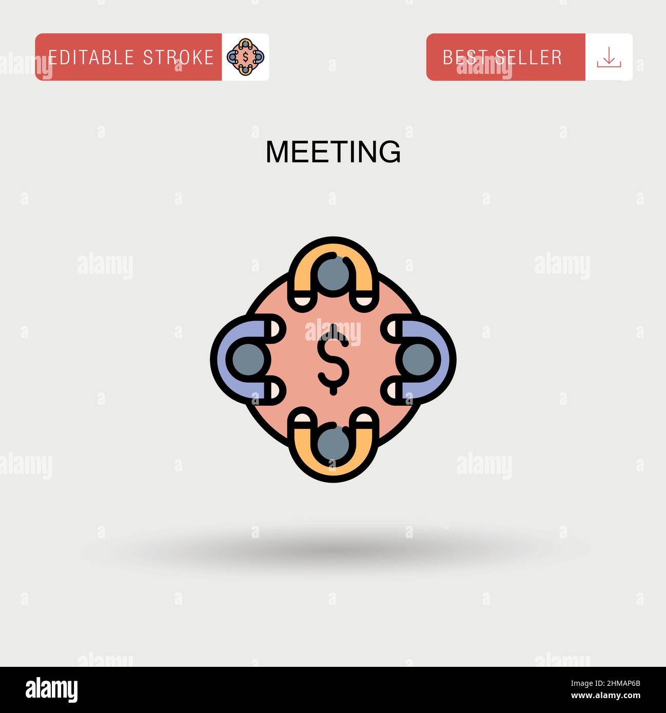 Meeting Simple vector icon Stock Vector Image & Art - Alamy
