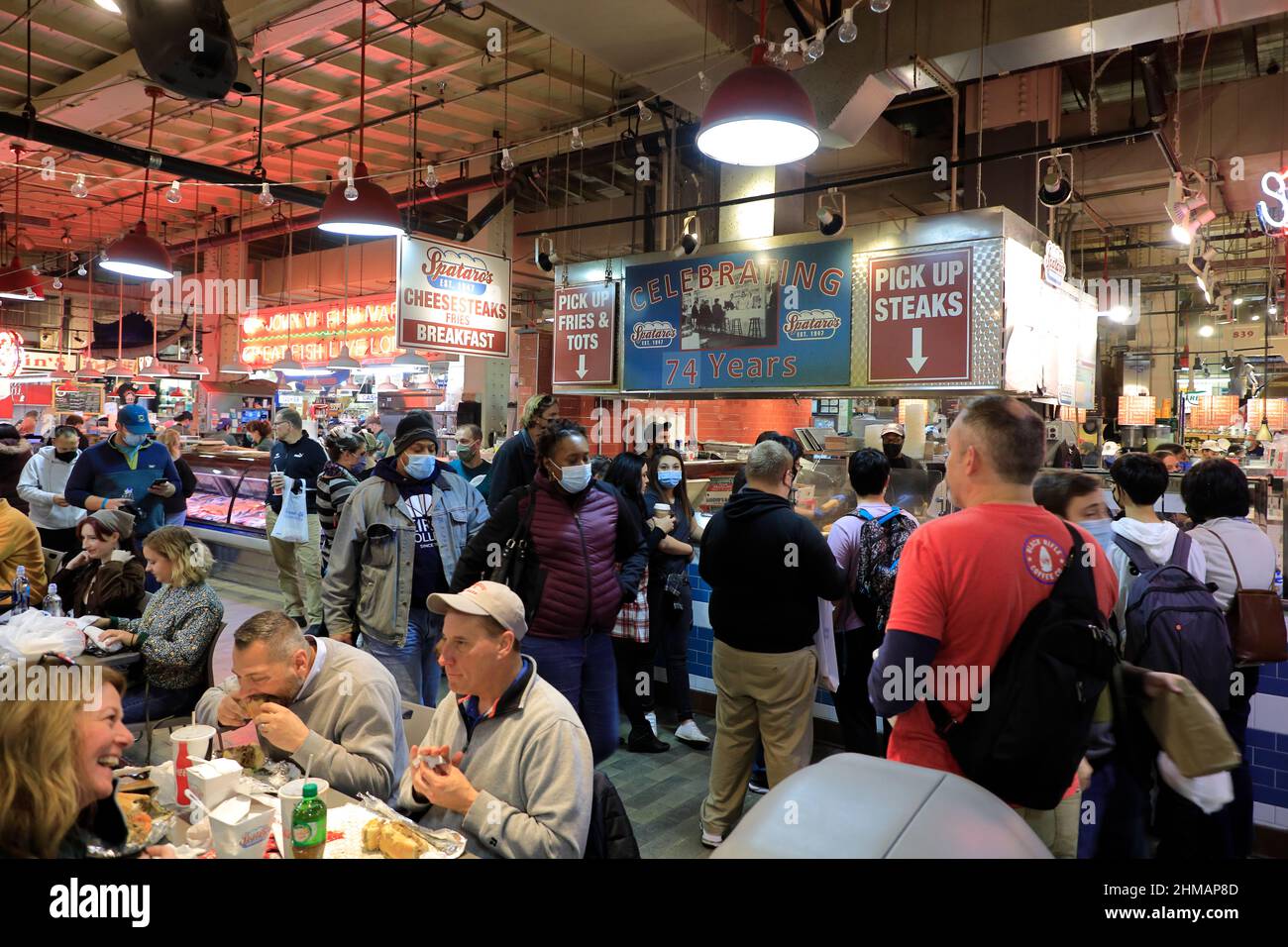 Food court in Reading Terminal Market.Philadelphia.Pennsylvania.USA ...