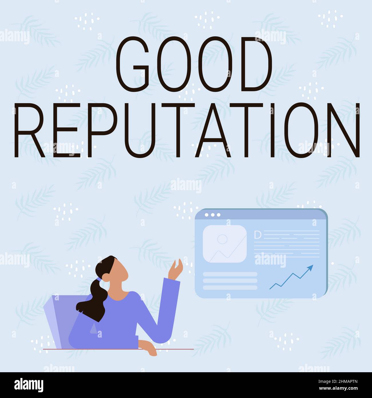 Sign displaying Good Reputation. Business idea customer lays his or her ...