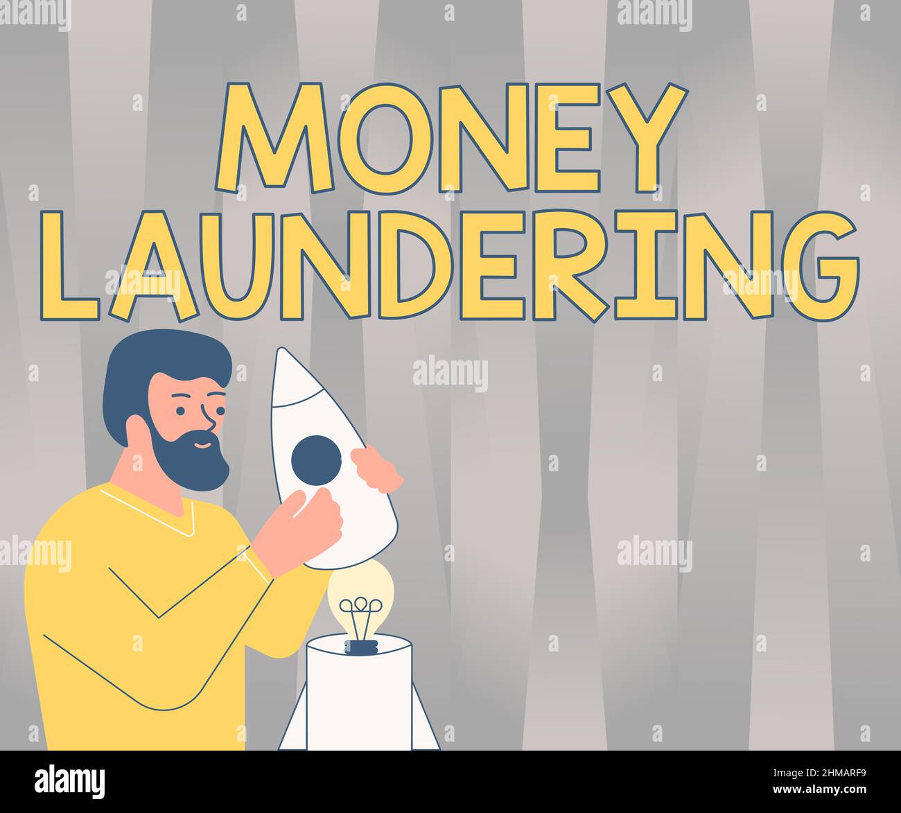 Conceptual display Money Laundering. Business approach concealment of ...