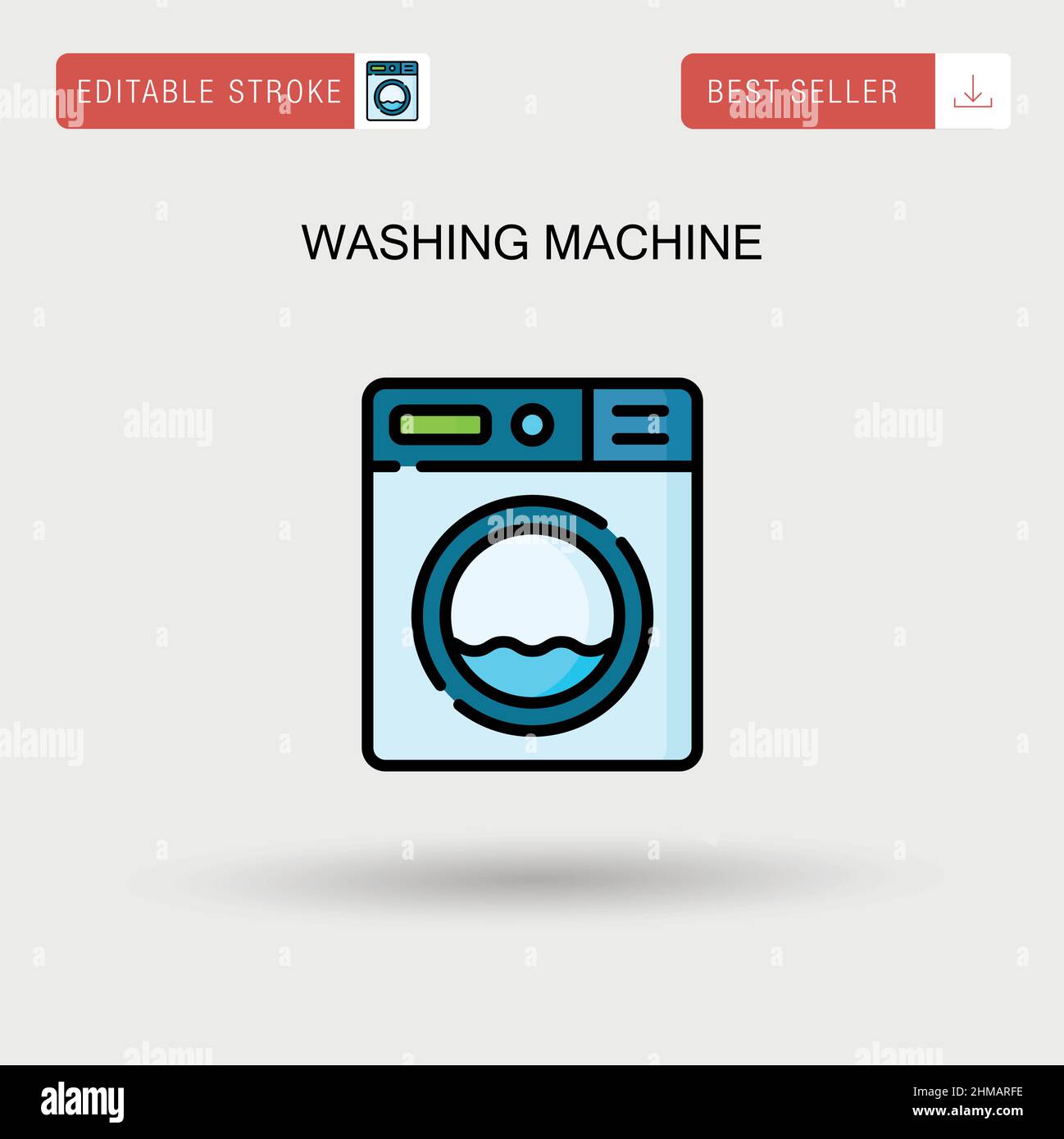 Washing machine Simple vector icon Stock Vector Image & Art - Alamy