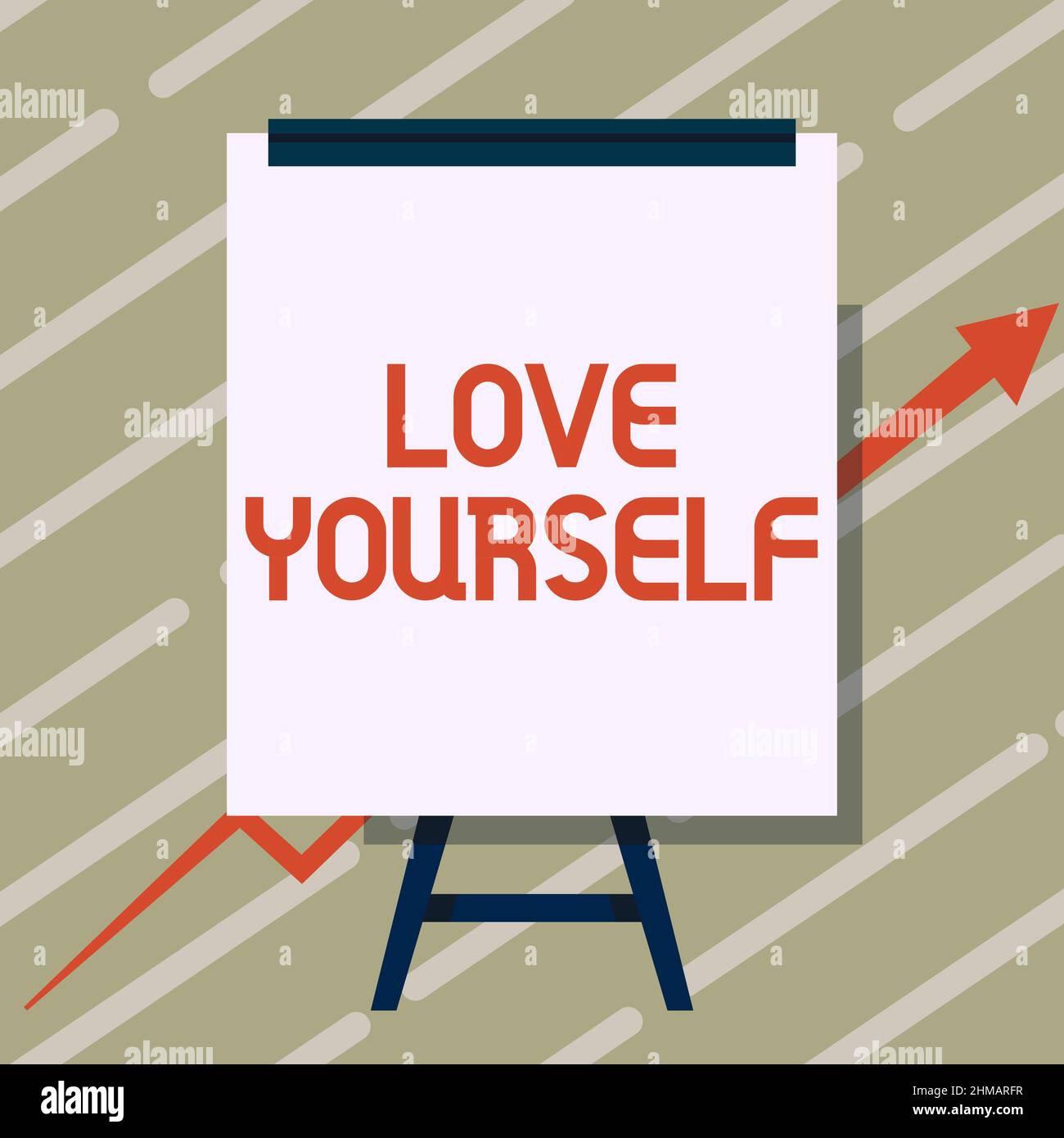 Sign displaying Love Yourself. Business idea have self respect positive ...