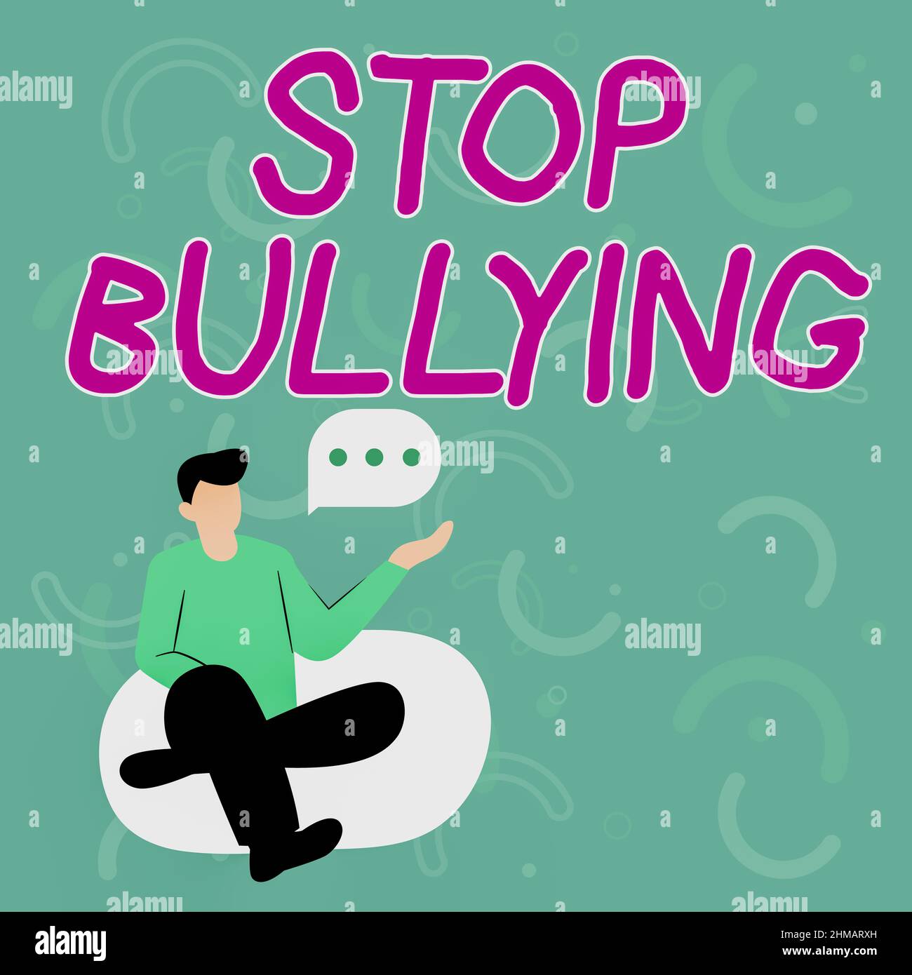 Text caption presenting Stop Bullying. Business concept Fight and ...