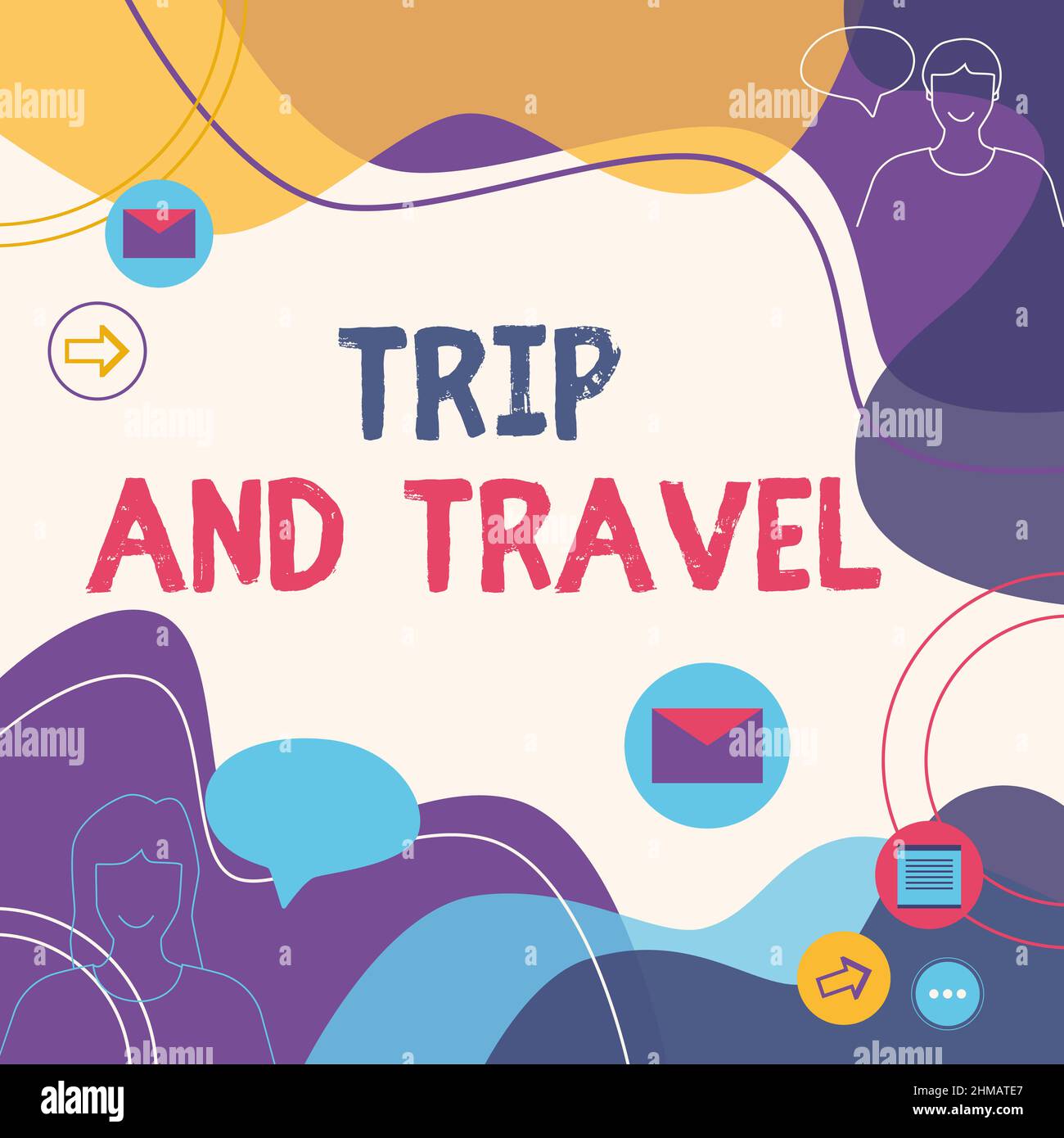 Sign displaying Trip And Travel. Word for Journeys for vacation ...