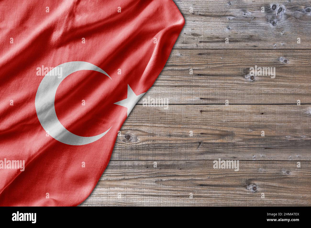 Wooden pattern old nature table board with Turkey flag Stock Photo - Alamy