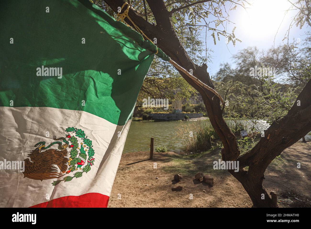 HERMOSILLO, MEXICO - FEBRUARY 05: Detail of the shield of the Mexican ...