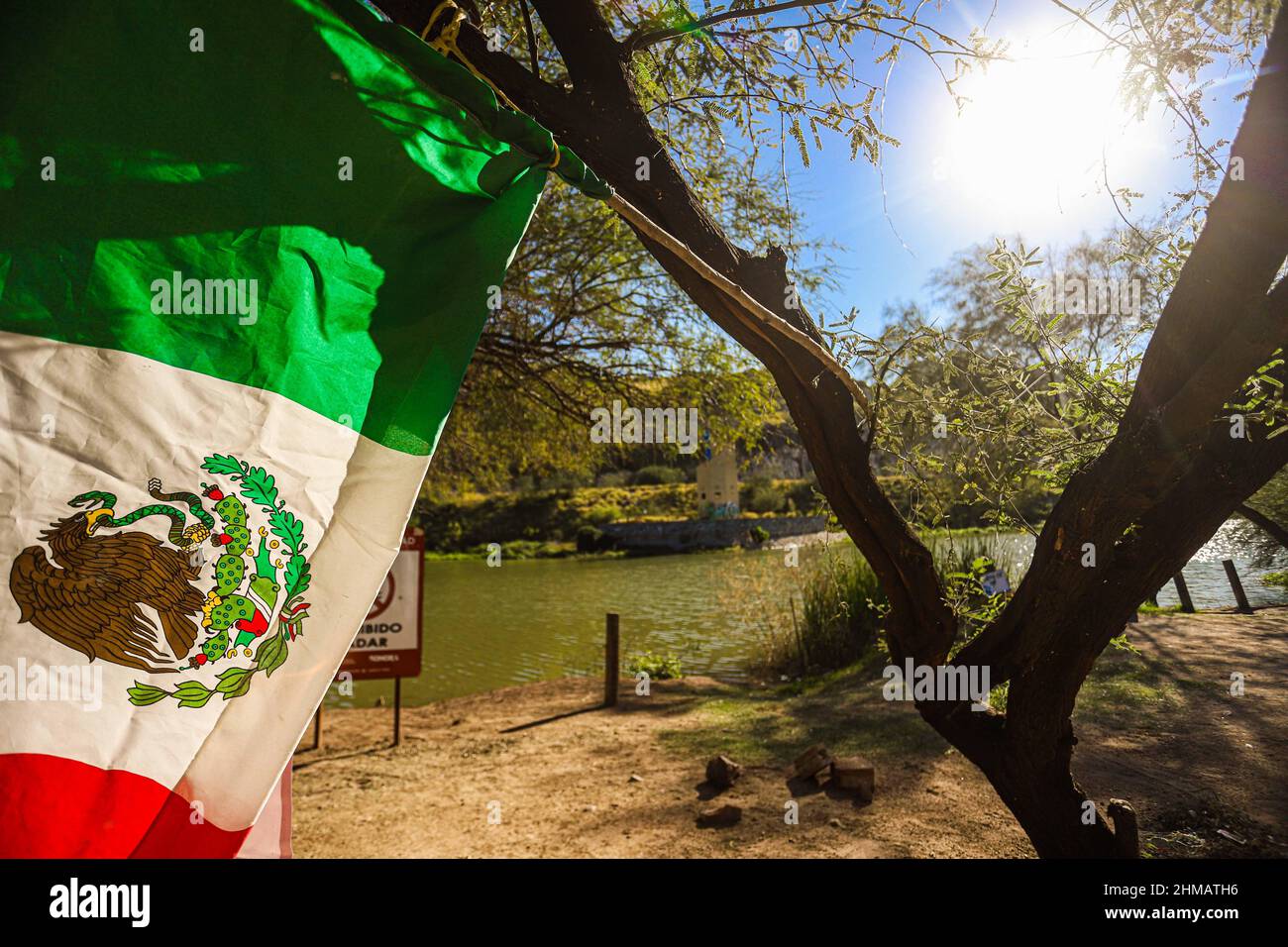 HERMOSILLO, MEXICO - FEBRUARY 05: Detail of the shield of the Mexican ...