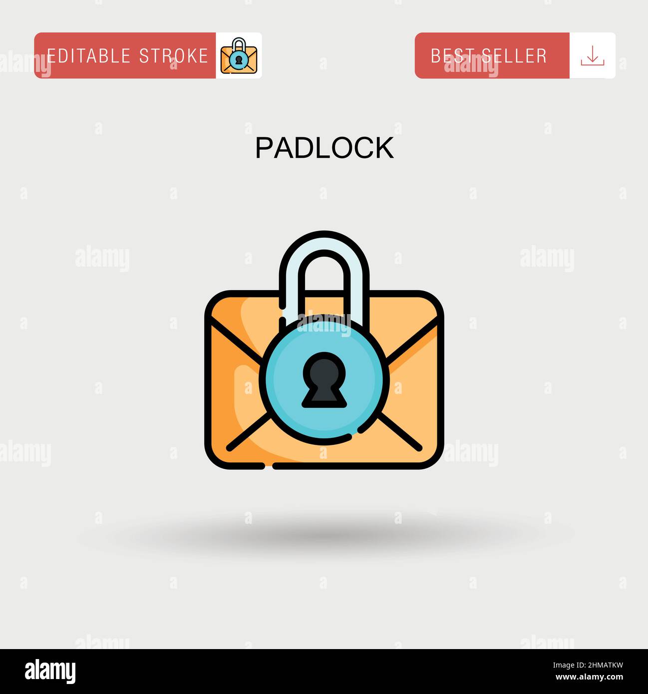 Padlock Simple vector icon Stock Vector Image & Art - Alamy