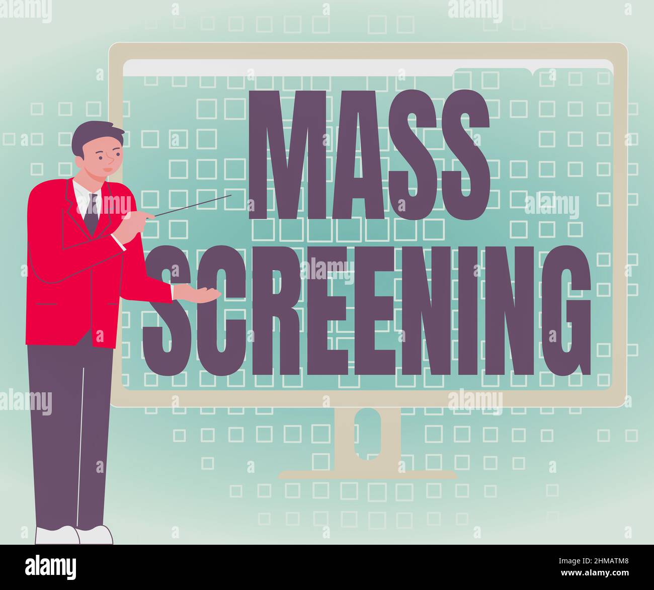 Sign displaying Mass Screening. Conceptual photo health evaluation ...