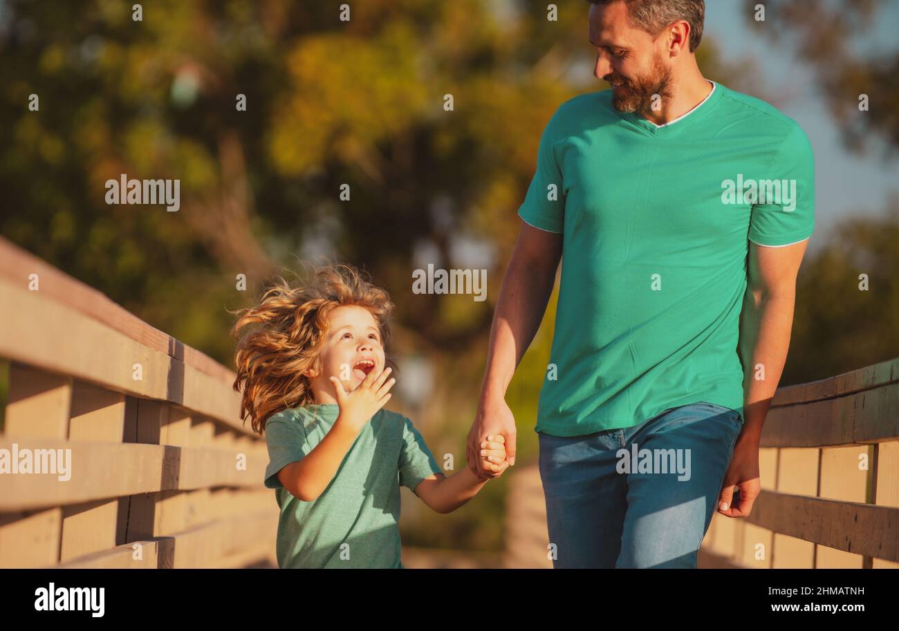 Happy father with funny son. Father parenting his child Stock Photo - Alamy
