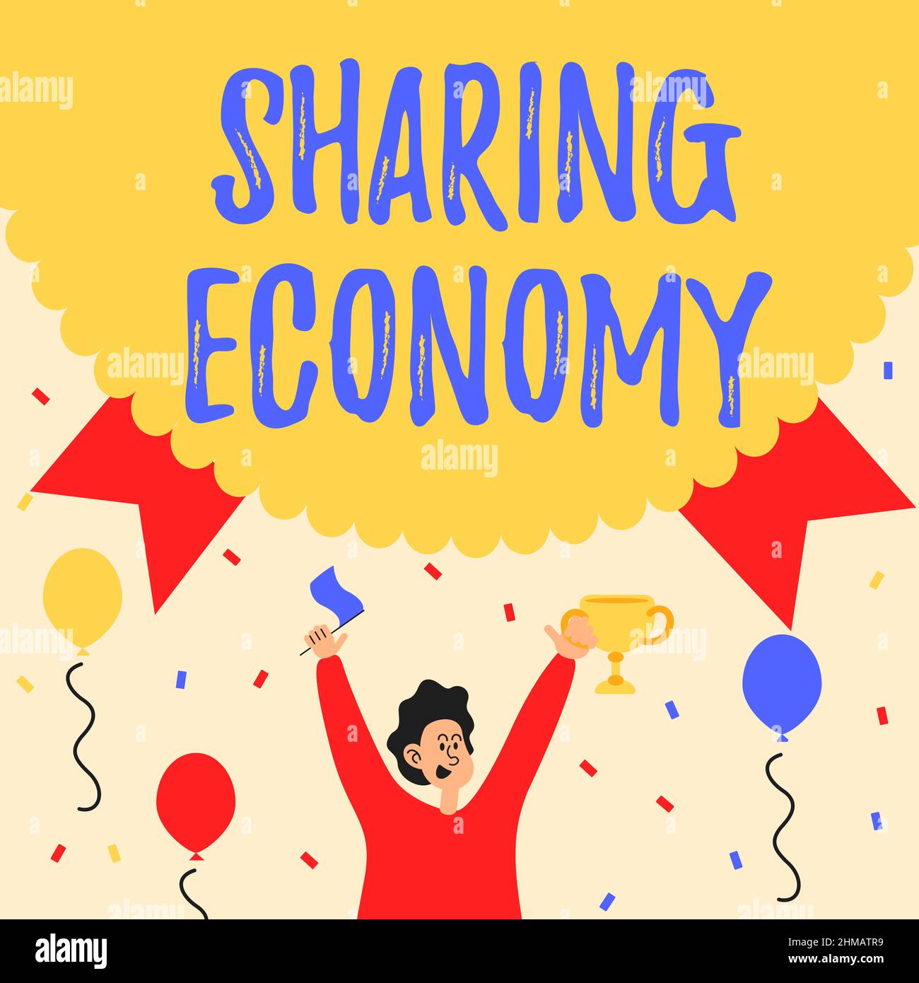 Writing displaying text Sharing Economy. Concept meaning economic model ...