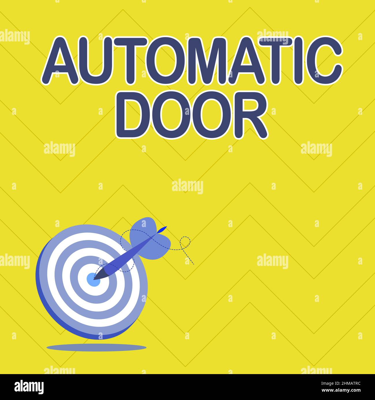 Text caption presenting Automatic Door. Word for opens automatically ...