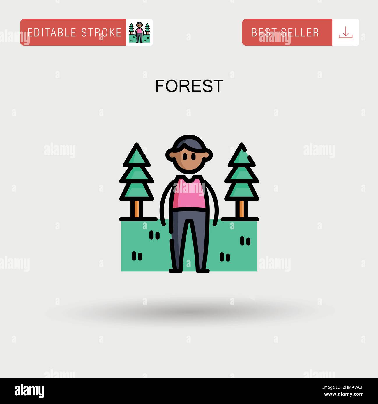 Blue countryside field forest Stock Vector Images - Alamy