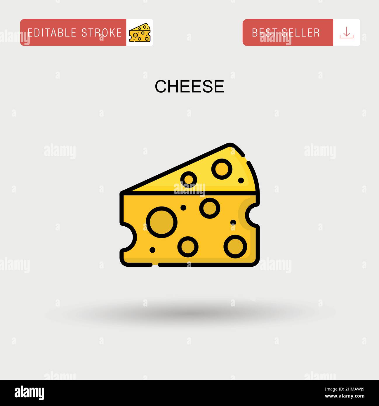 Cheese Simple vector icon Stock Vector Image & Art - Alamy