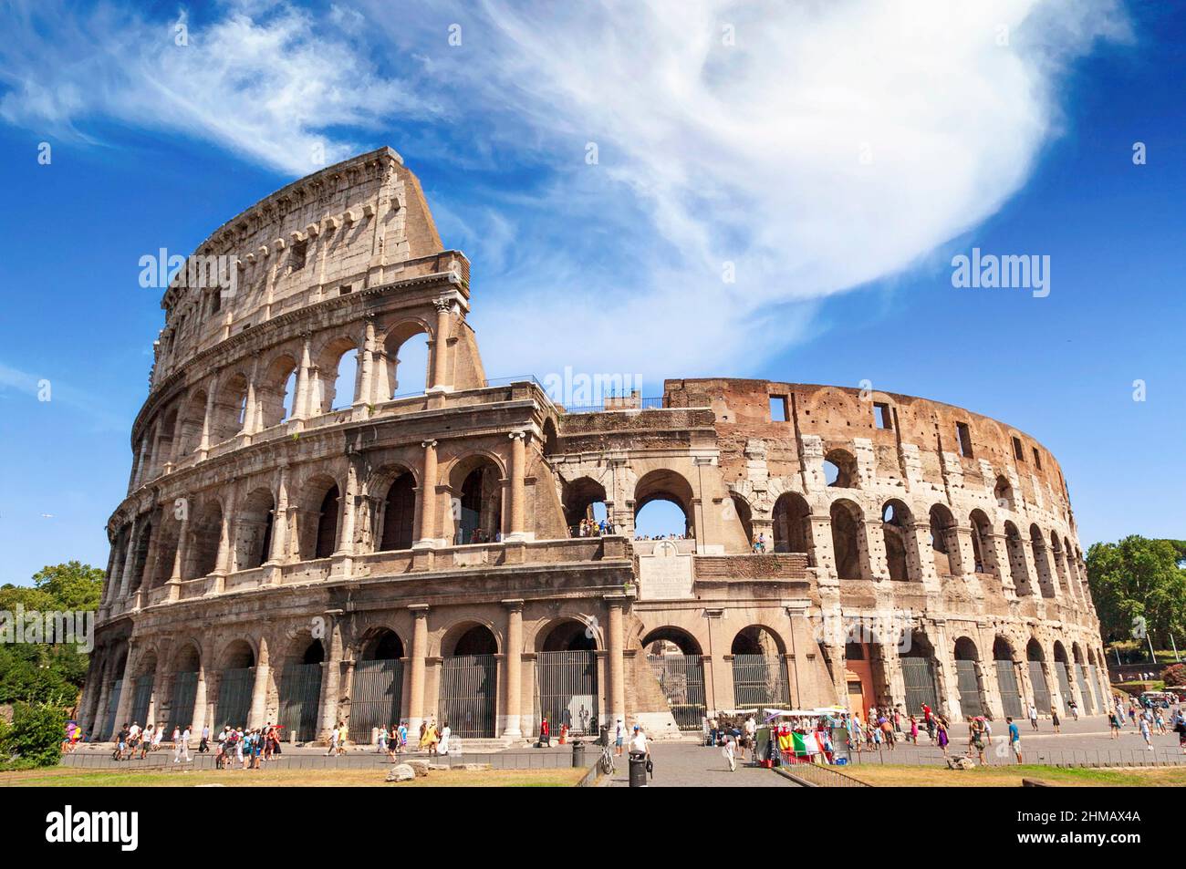 Colosseum or Flavian amphitheater, most famous monument in Rome, Italy ...