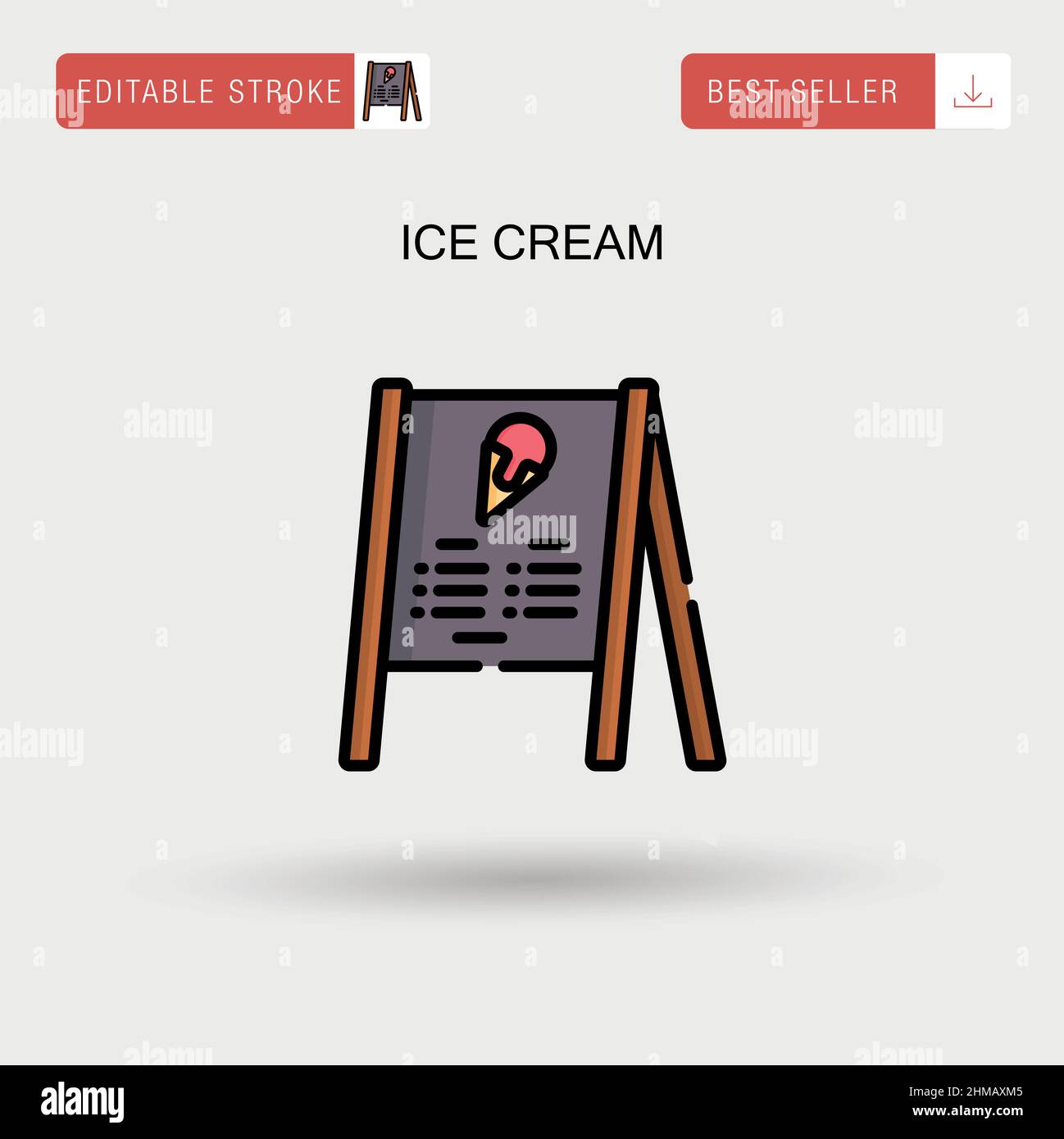 Ice cream Simple vector icon Stock Vector Image & Art - Alamy