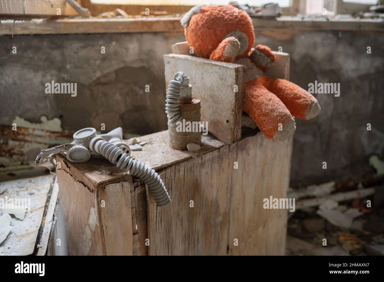 Toys, dolls, shoes and furniture in various states of decay at an ...