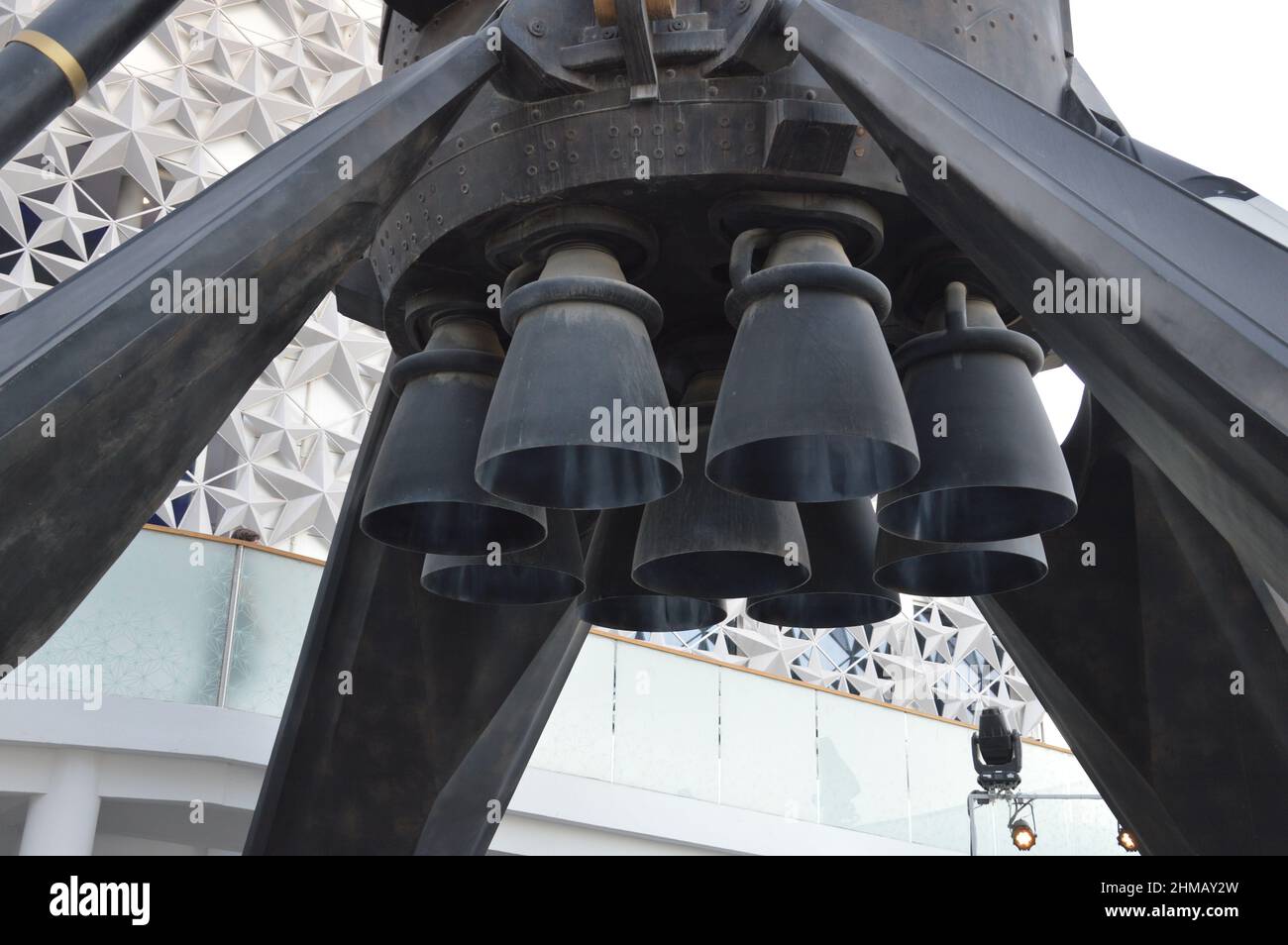SpaceX Falcon 9 rocket replica adorns the United States pavilion at ...