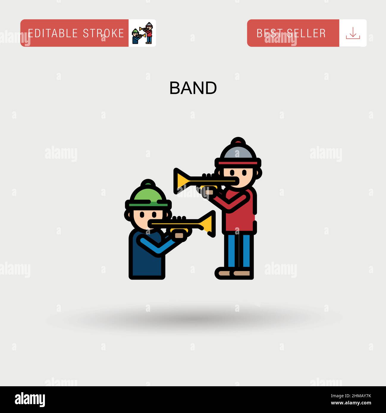 Band Simple vector icon Stock Vector Image & Art - Alamy
