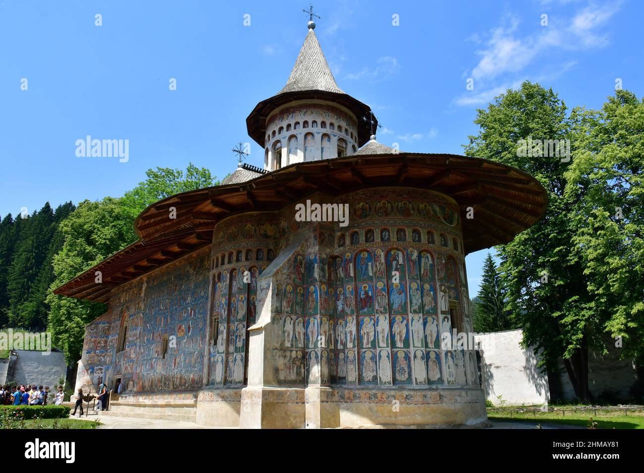 The Voronet Monastery in the Bucovina, UNESCO World Heritage Site, Romania, Europe. A voroneți ...