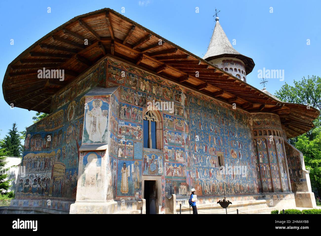 The Voronet Monastery in the Bucovina, UNESCO World Heritage Site, Romania, Europe. A voroneți ...