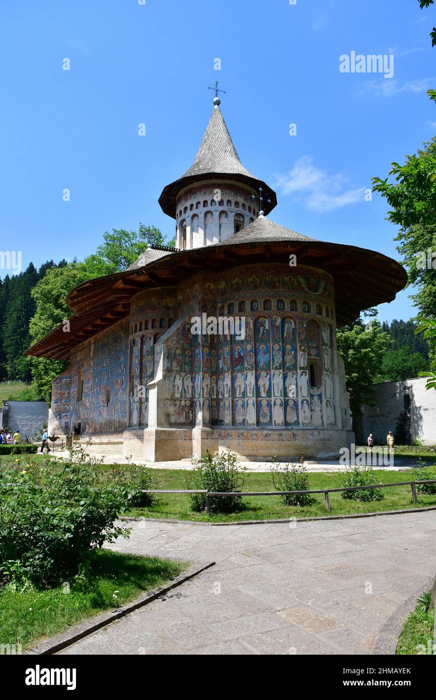 The Voronet Monastery in the Bucovina, UNESCO World Heritage Site, Romania, Europe. A voroneți ...