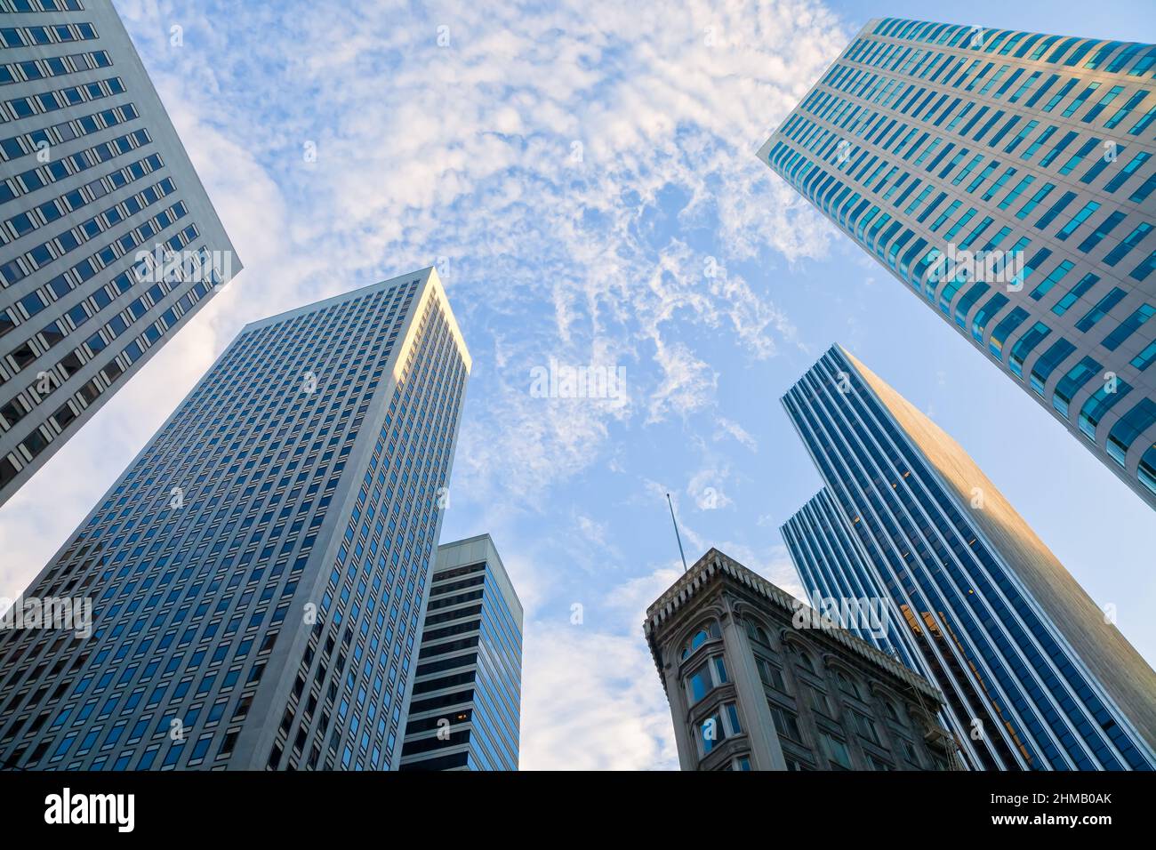 Modern high-rise buildings among an urban skyline Stock Photo - Alamy