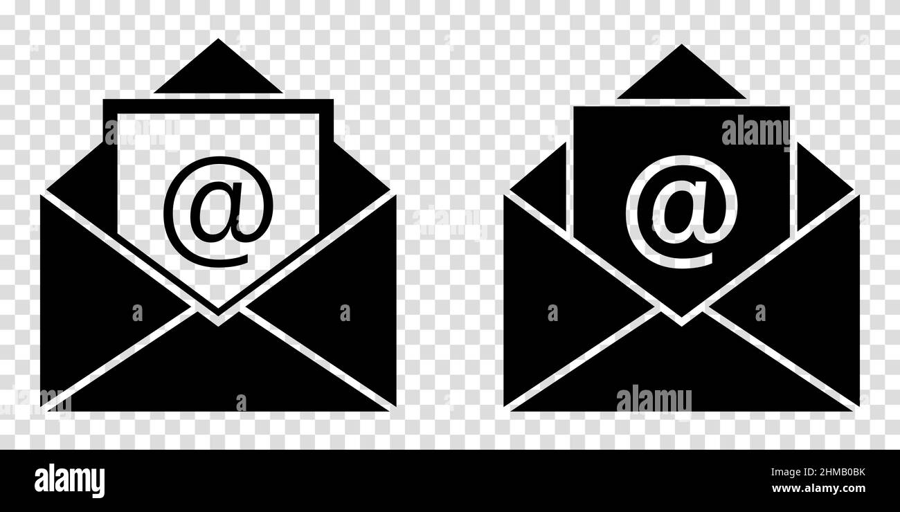 Email icons. Open envelope pictogram Stock Vector Image & Art - Alamy